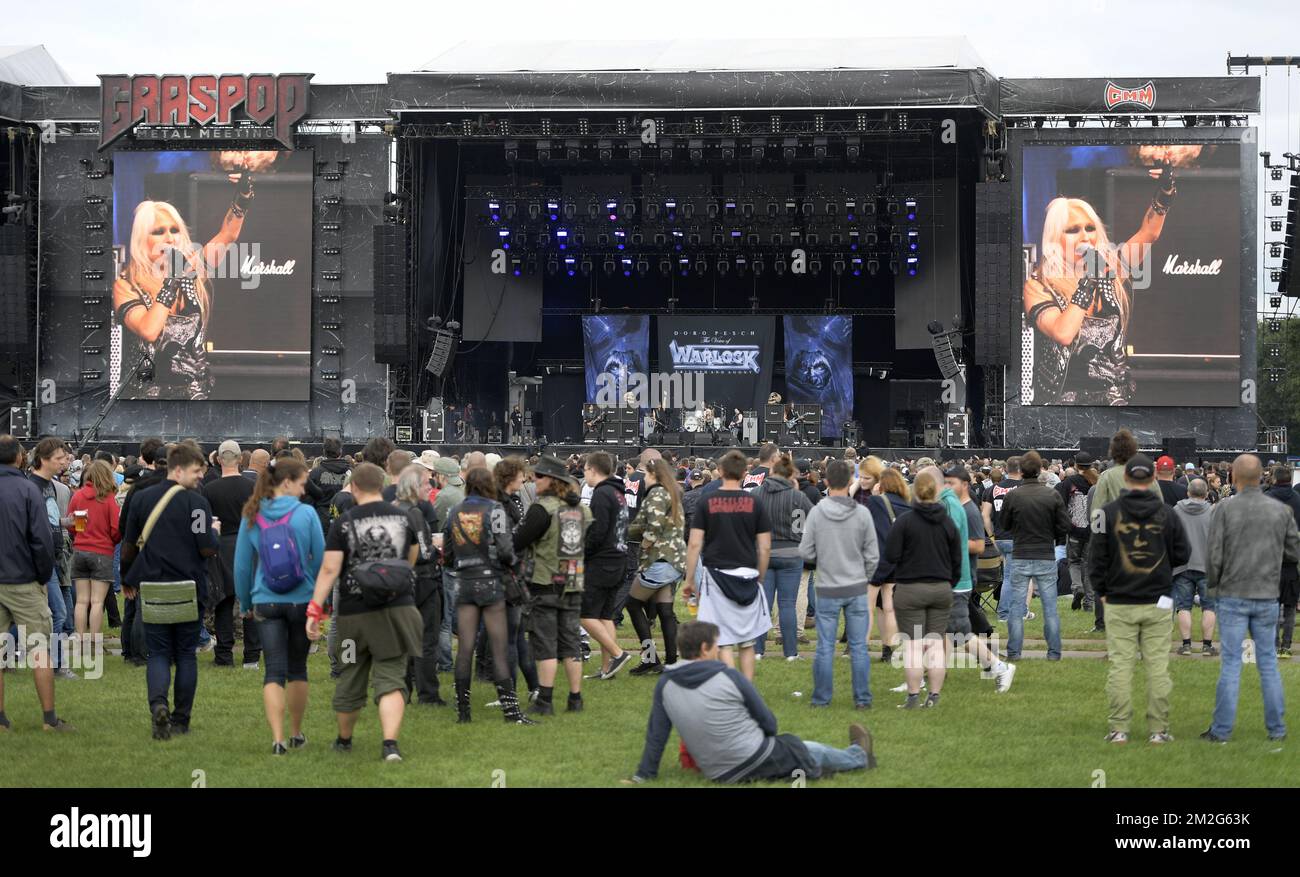 Illustration picture shows the first day of the Graspop Metal Meeting ...