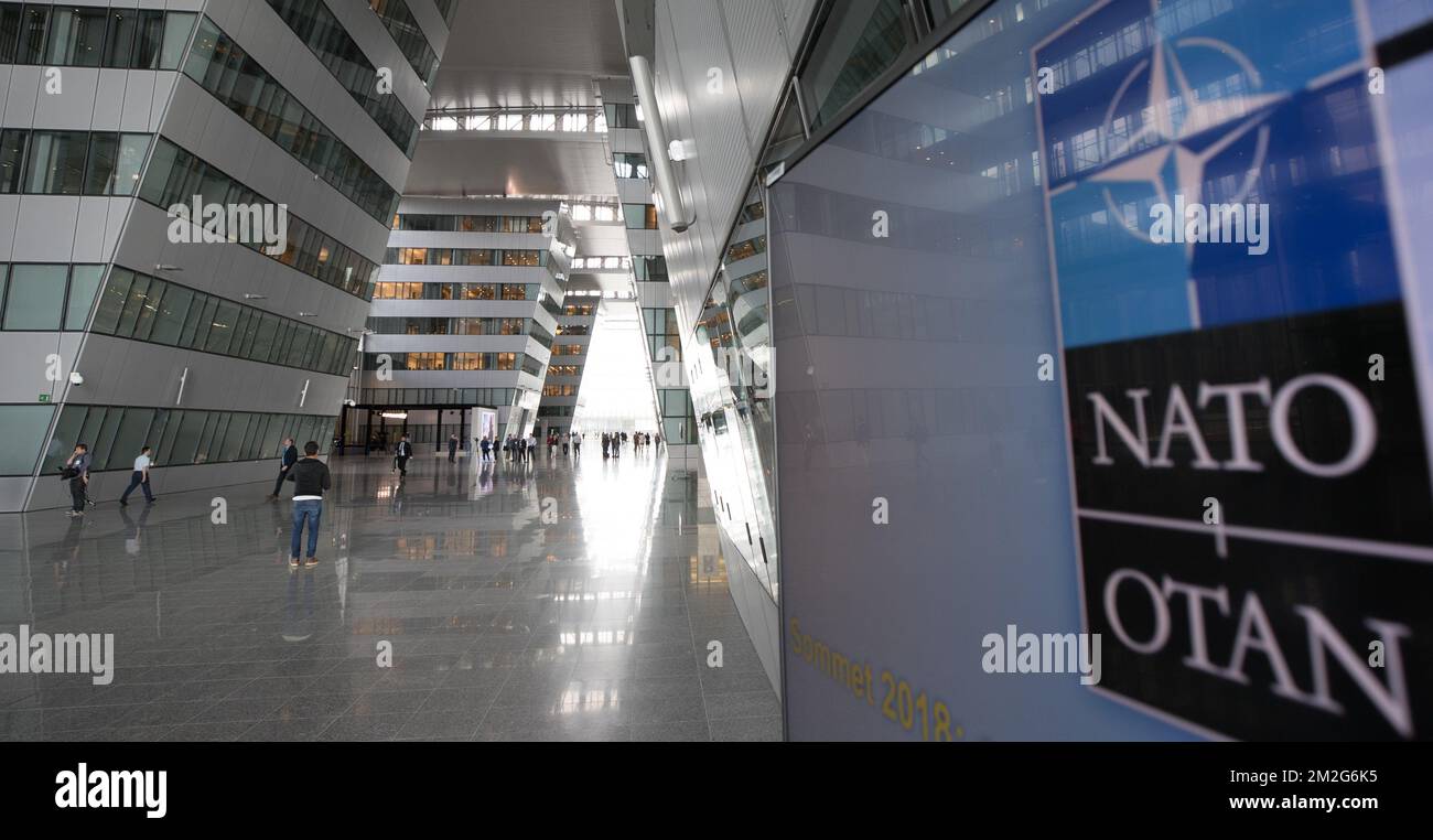 Illustration of NATO headquarters taken after a meeting between Belgian ...