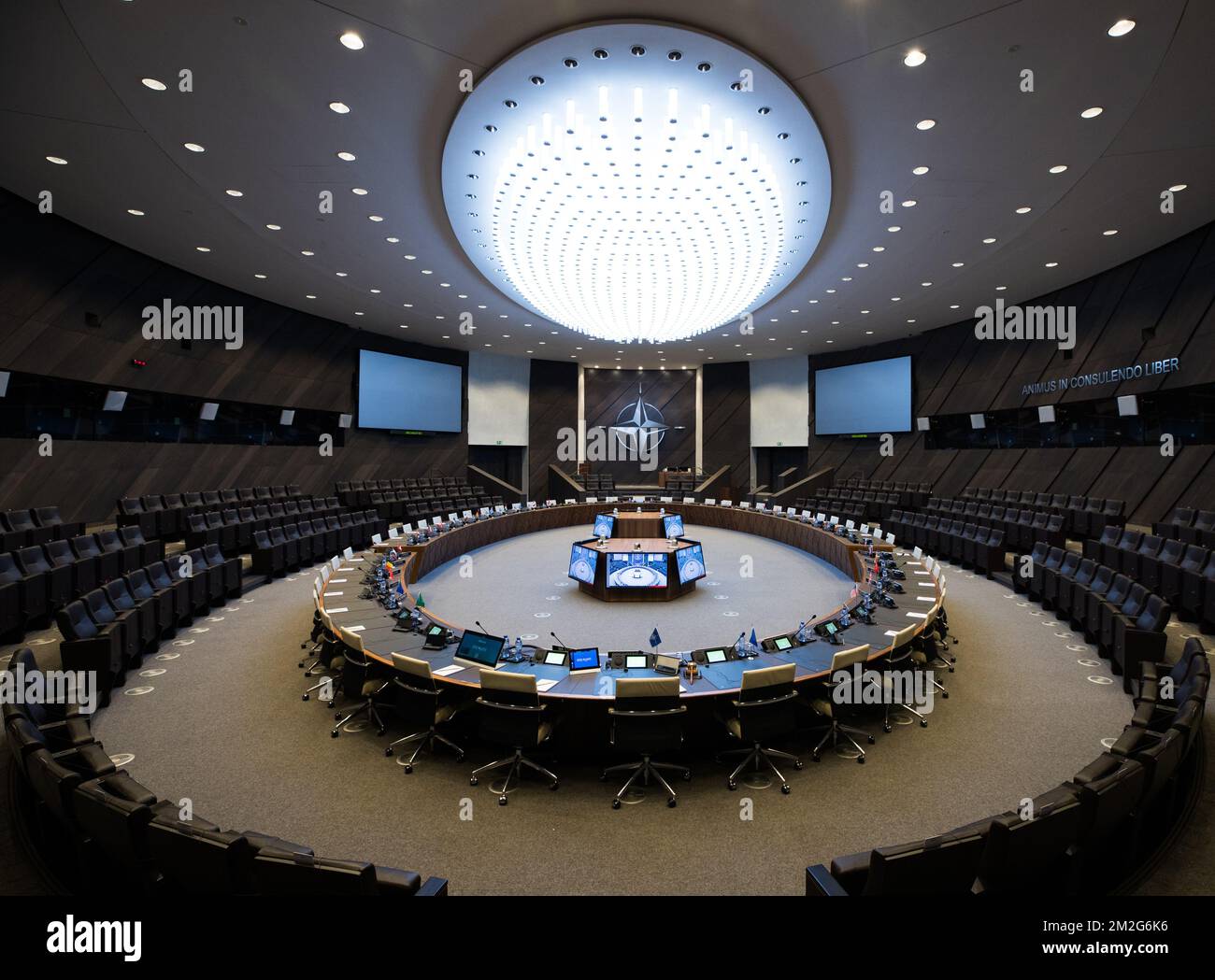 Illustration of NATO headquarters taken after a meeting between Belgian ...