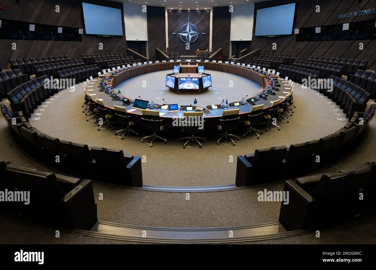 Illustration of NATO headquarters taken after a meeting between Belgian ...