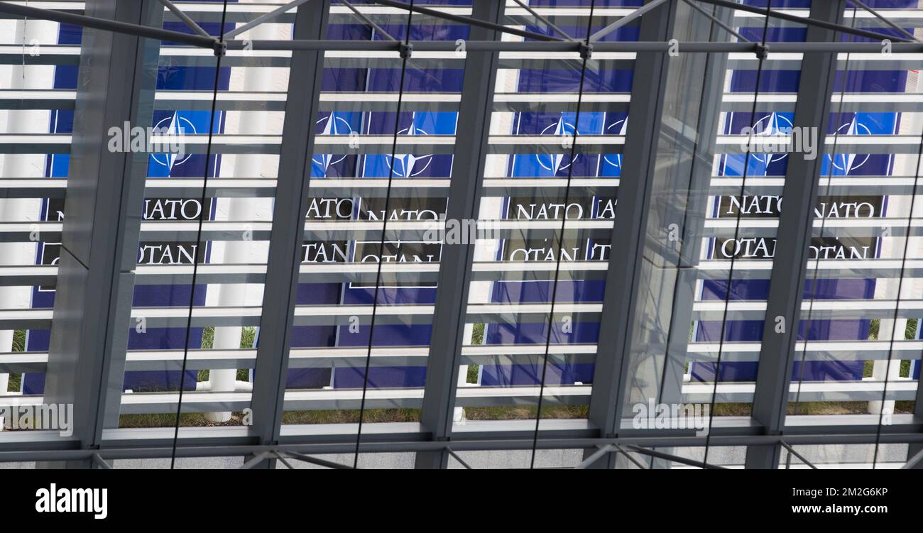 Illustration of NATO headquarters taken during a meeting between ...