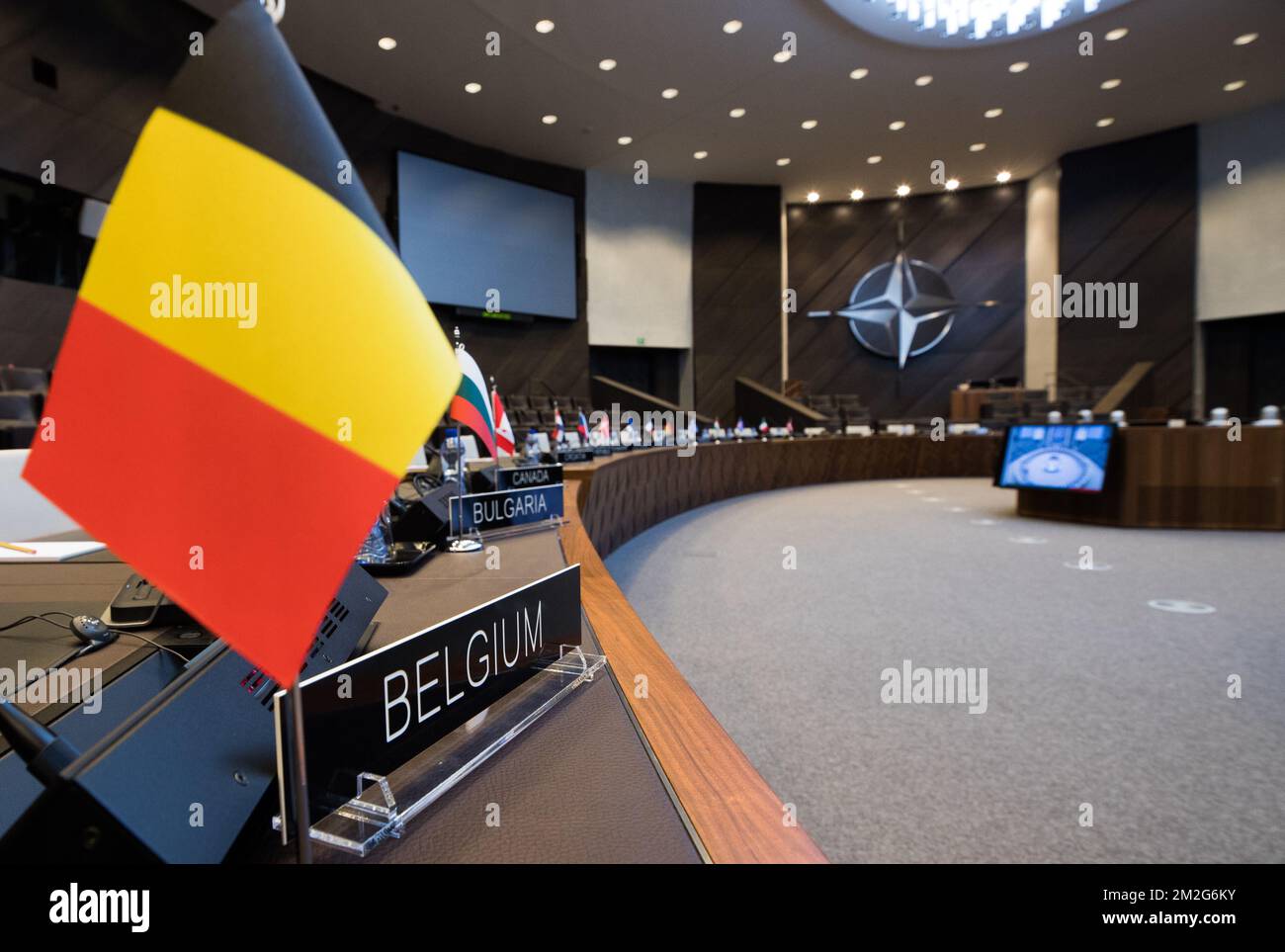 Illustration of NATO headquarters taken after a meeting between Belgian ...