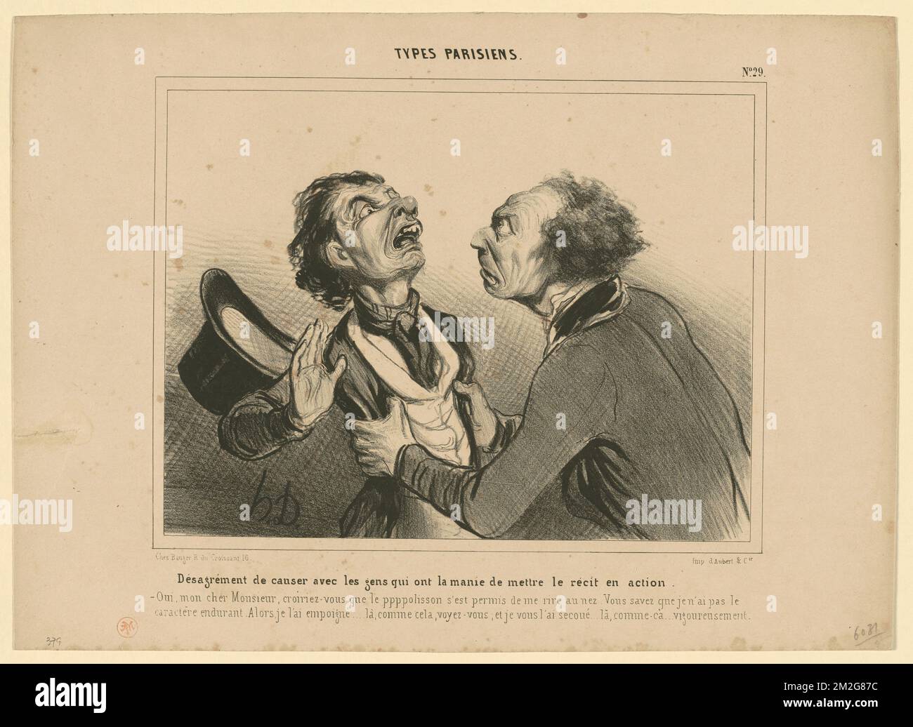 Désagrément de causer avec les gens qui ont la manie.... Honoré Daumier ...