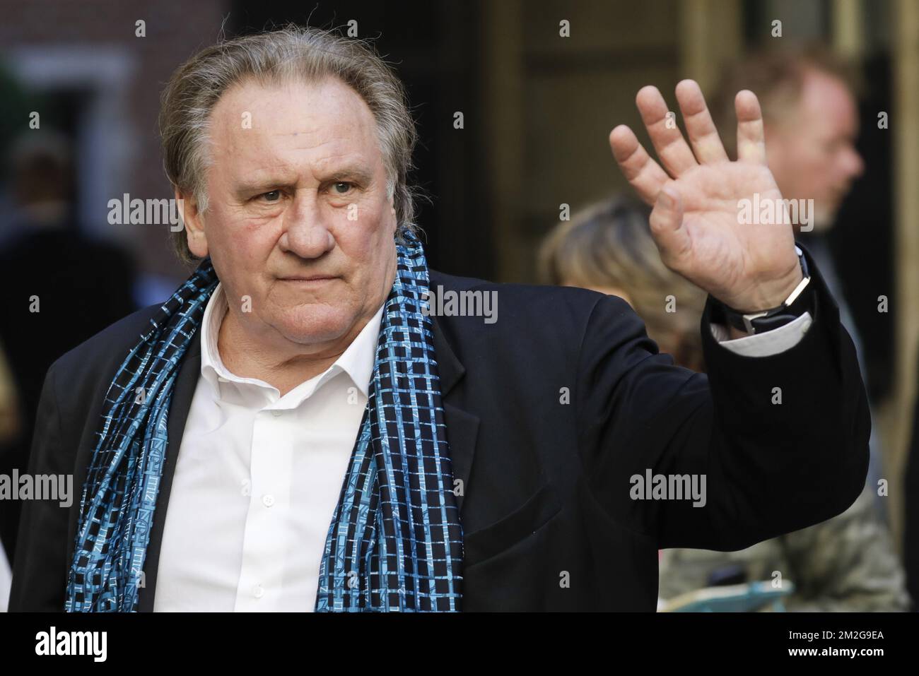 French actor Gerard Depardieu arrives at the Town Hall before a ...
