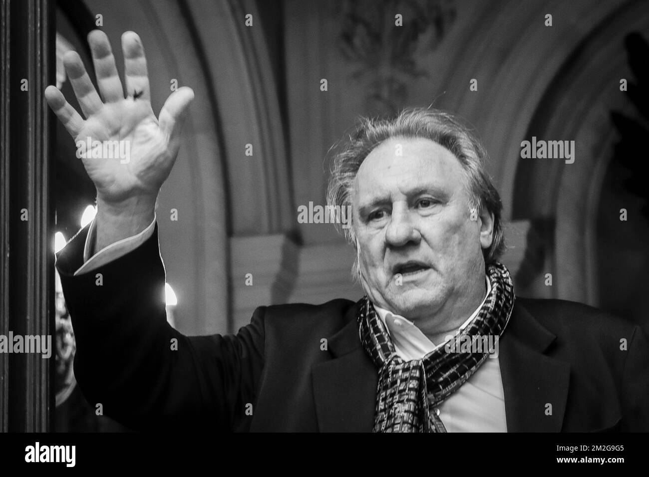French actor Gerard Depardieu pictured during a ceremony to honnour ...