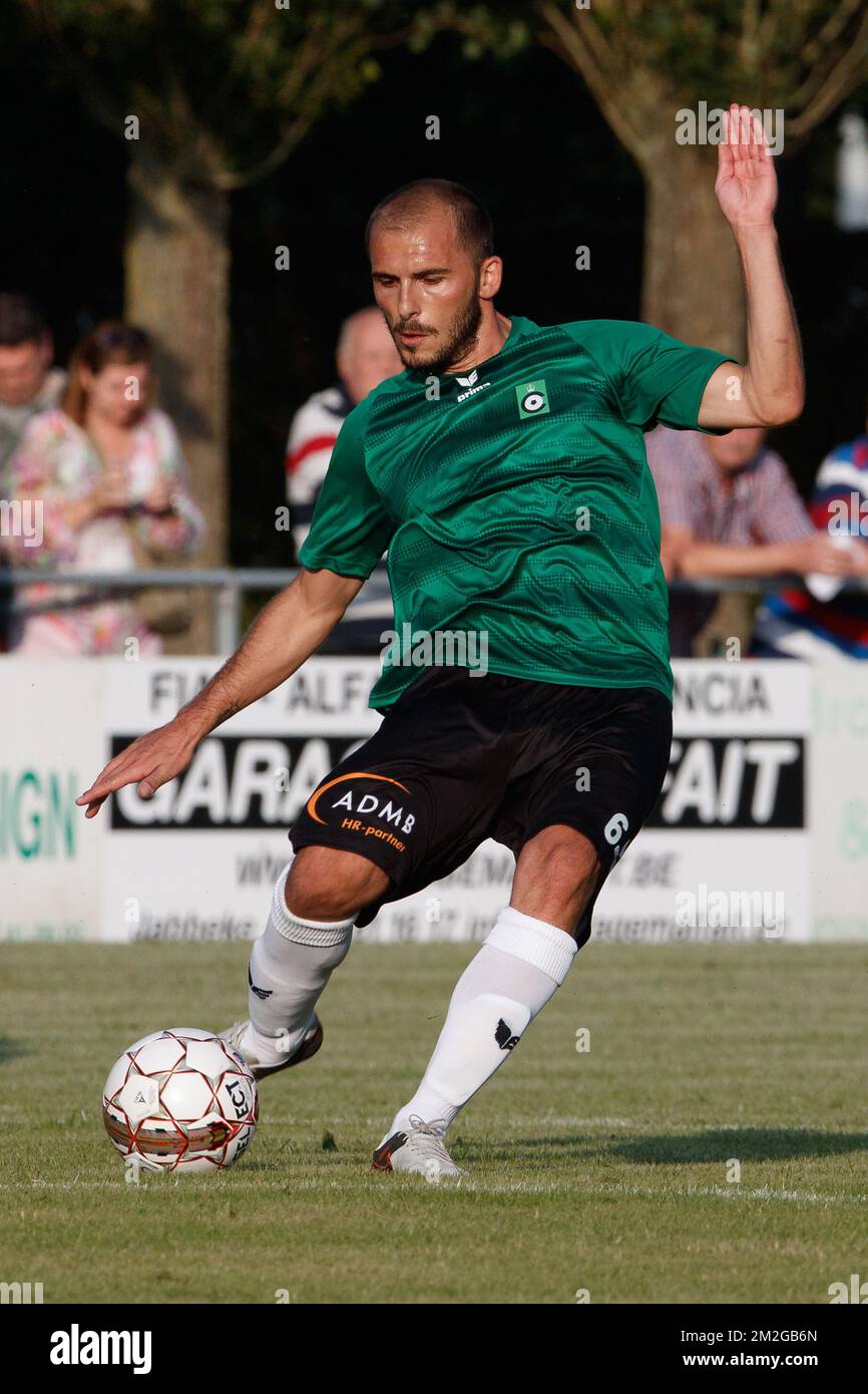 Cercle's Christophe Vincent pictured in action during a friendly game ...