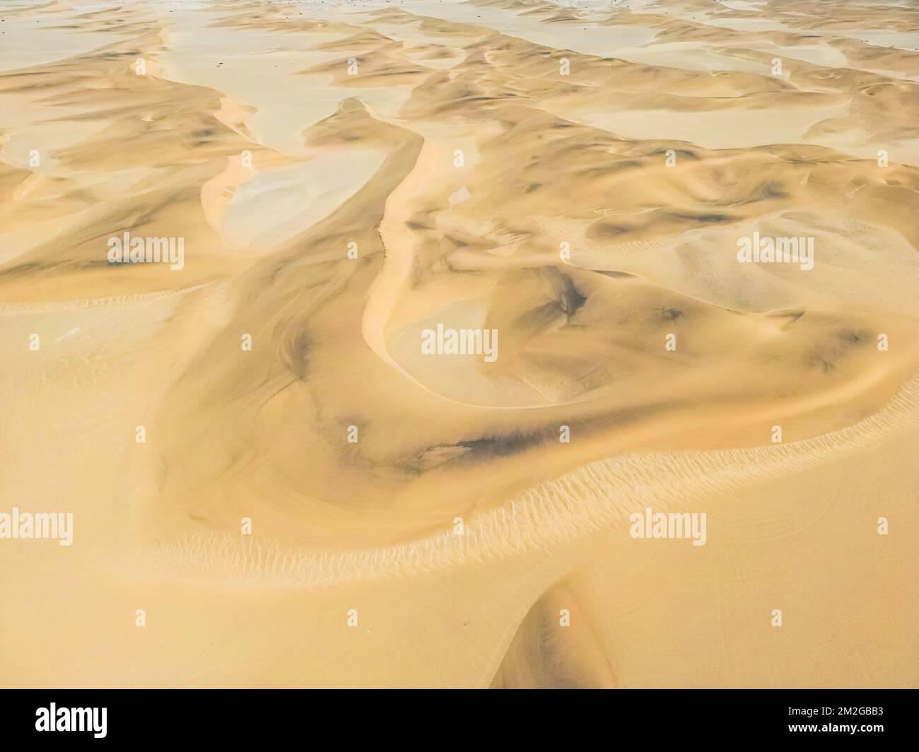 Namibia Desert. Aerial View Sand Dunes near Walvis Bay and Swakopmund. Skeleton Coast. Namibia ...
