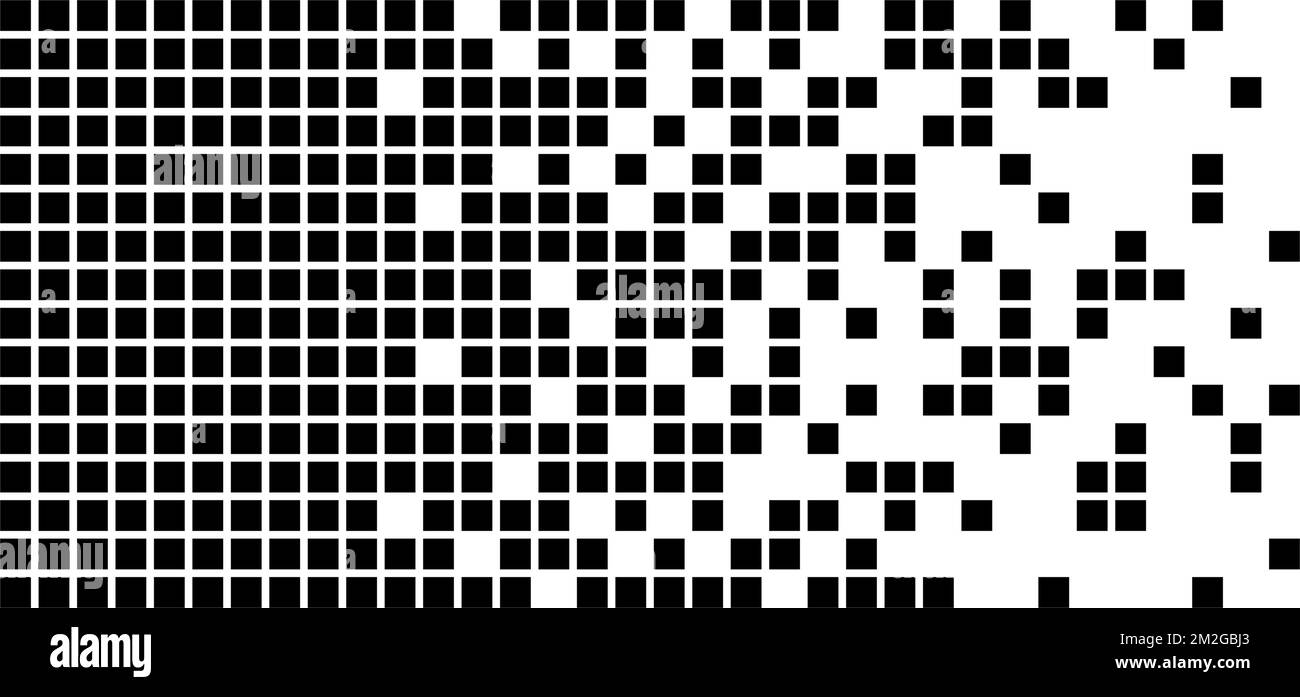 Pixel disintegration background. Halftone fragment. Dispersed dotted ...