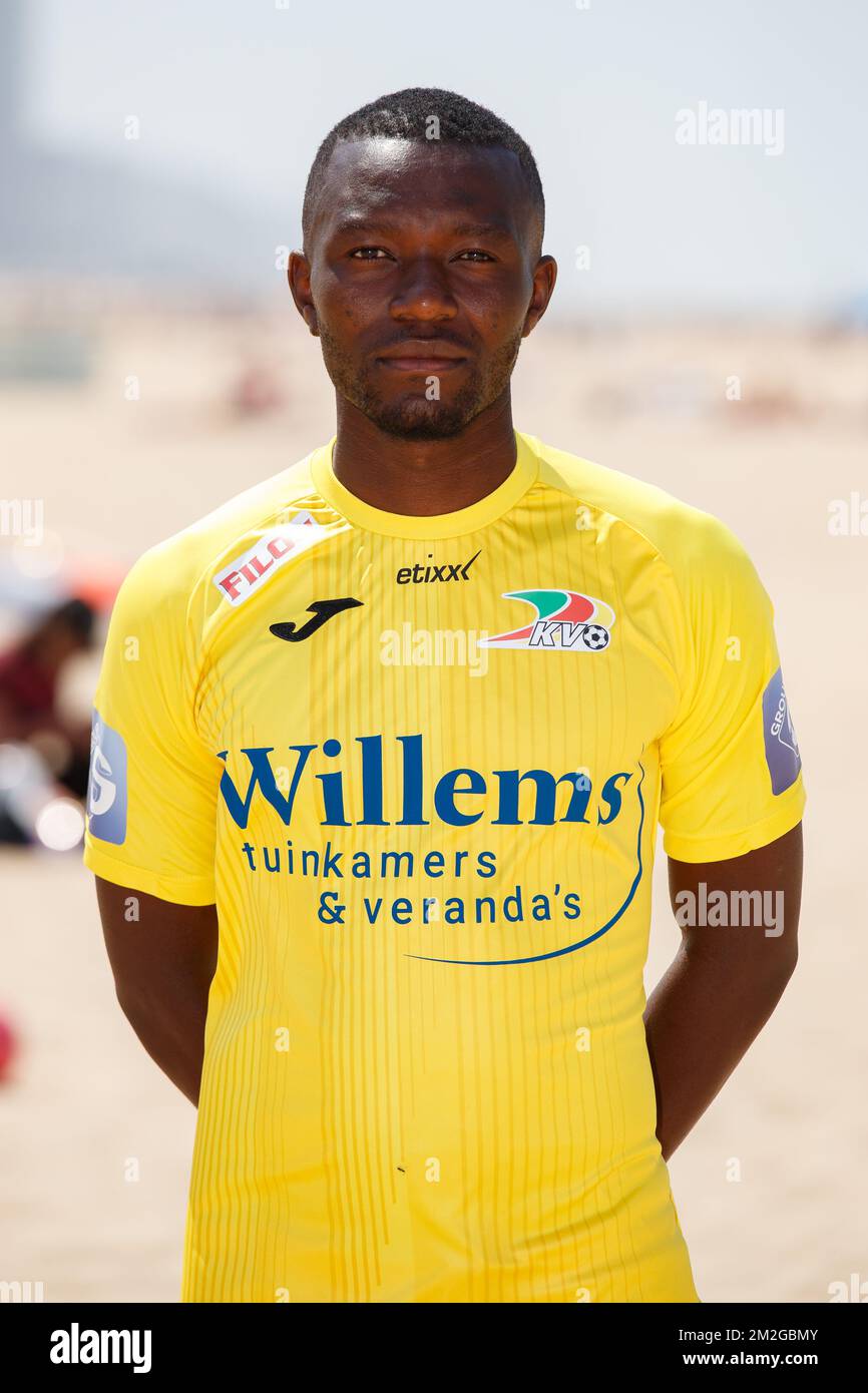 Oostende's Emmanuel Banda poses for photographer at the 2018-2019 ...