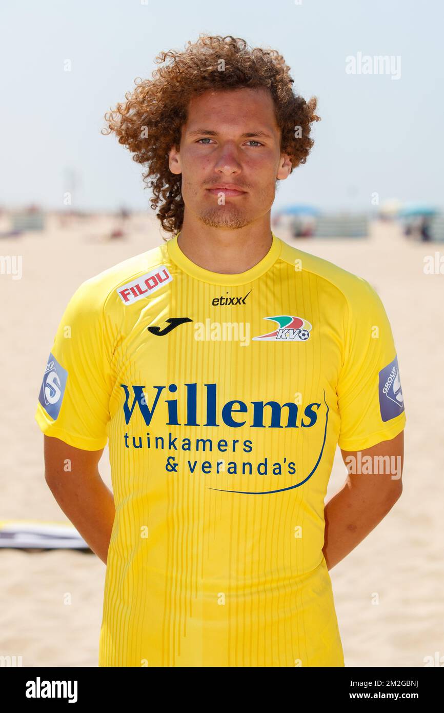 Oostende's Wout Faes poses for photographer at the 2018-2019 season ...