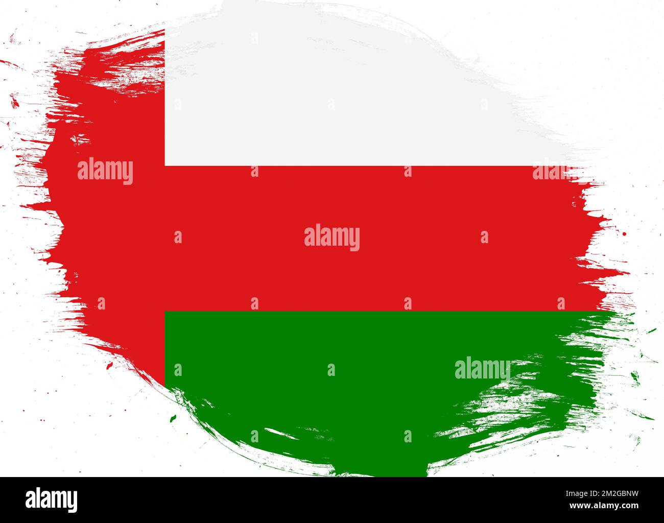 Oman flag on distressed grunge brush background Stock Photo - Alamy