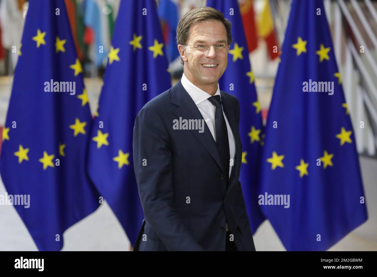 Prime Minister of the Netherlands Mark Rutte pictured during an EU ...