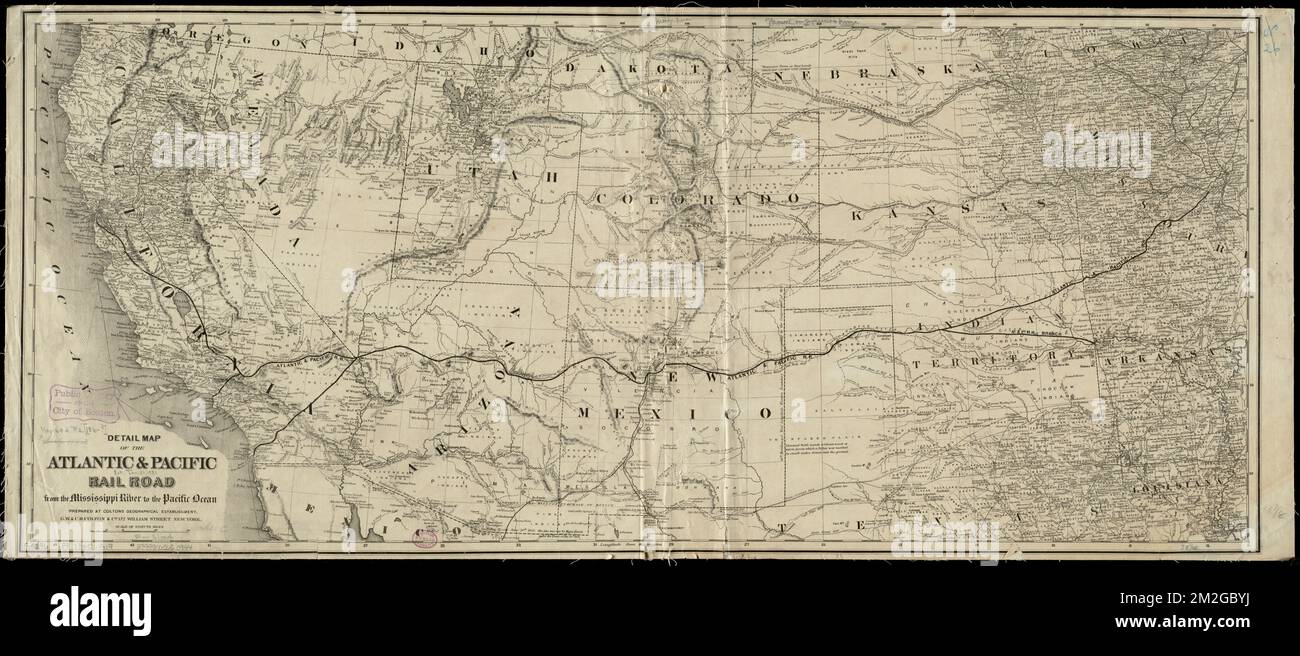 Detail map of the Atlantic & Pacific Rail Road from the Mississippi ...