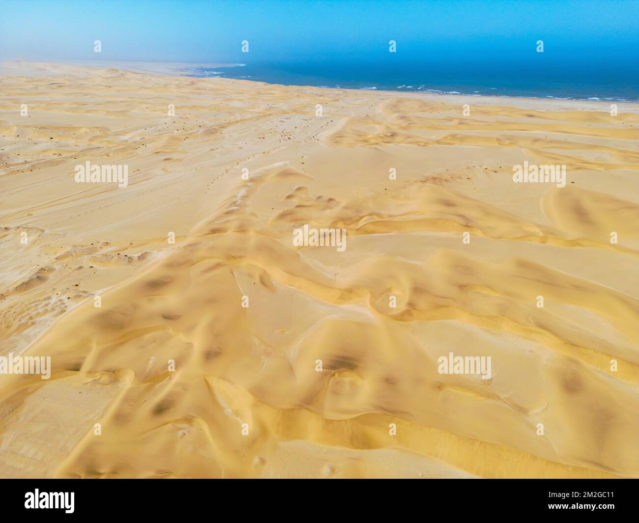 Namibia Desert. Aerial View Sand Dunes near Walvis Bay and Swakopmund. Skeleton Coast. Namibia ...