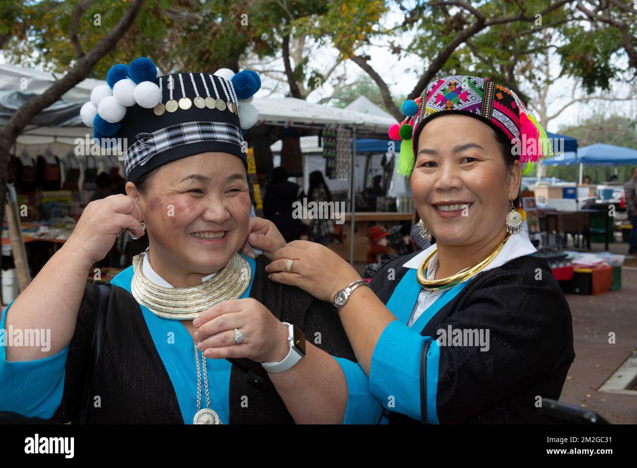 Hmong New Year Celebration at El Dorado Park in Long Beach, CA Stock ...