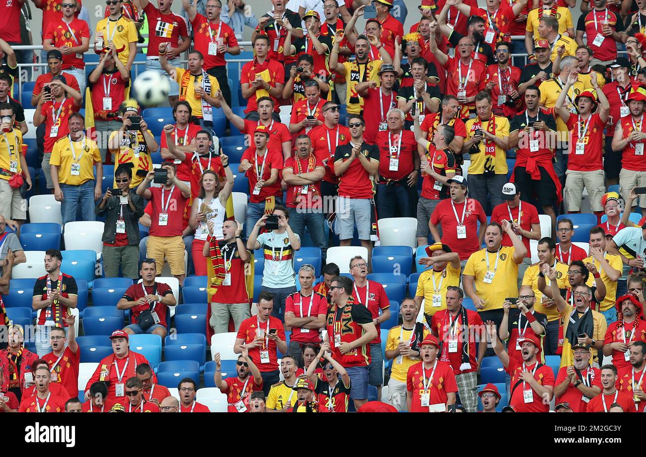 Red Devils' supporters pictured before a soccer game between Belgian ...