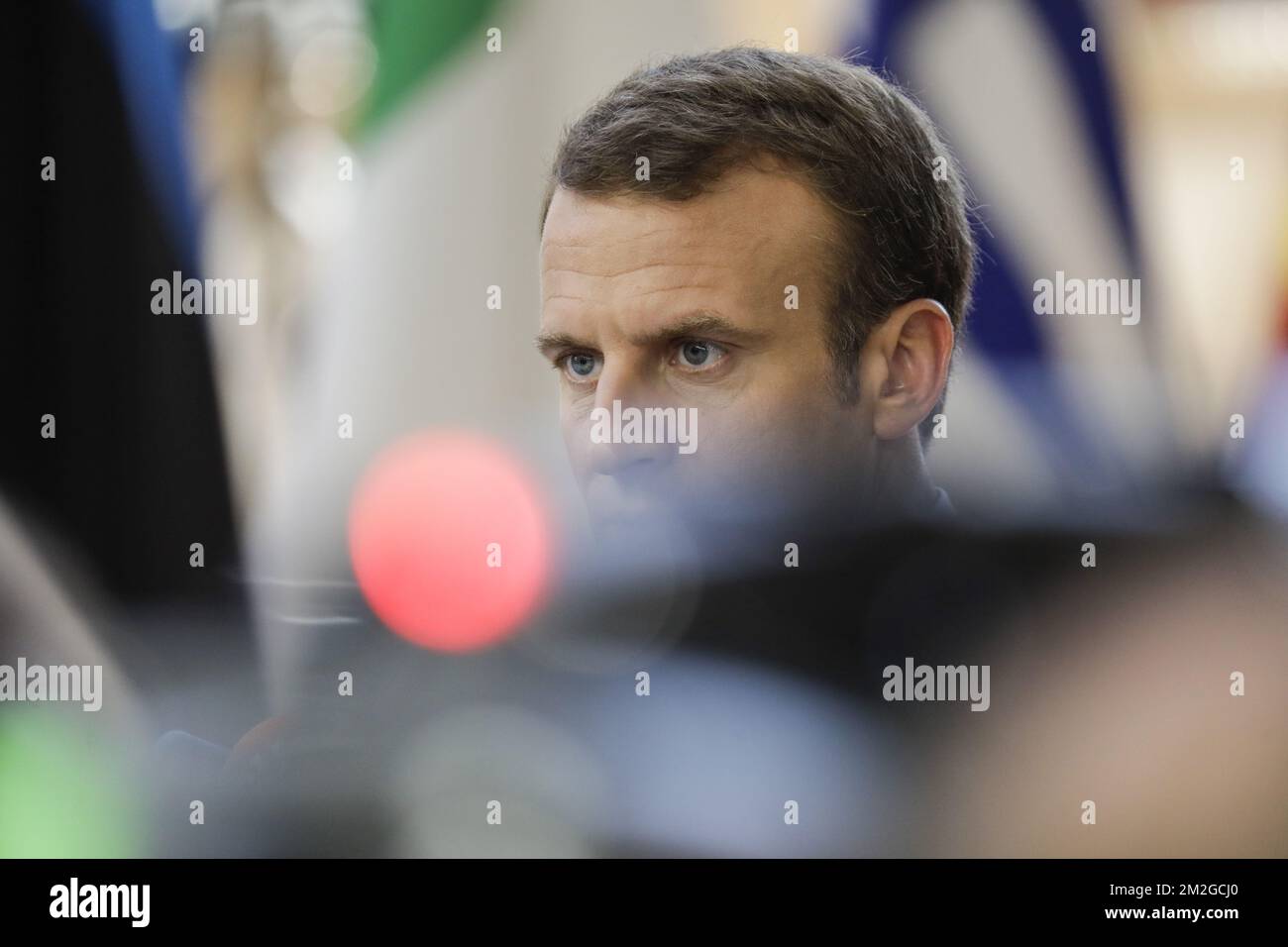 President of France Emmanuel Macron pictured on the second day of EU ...