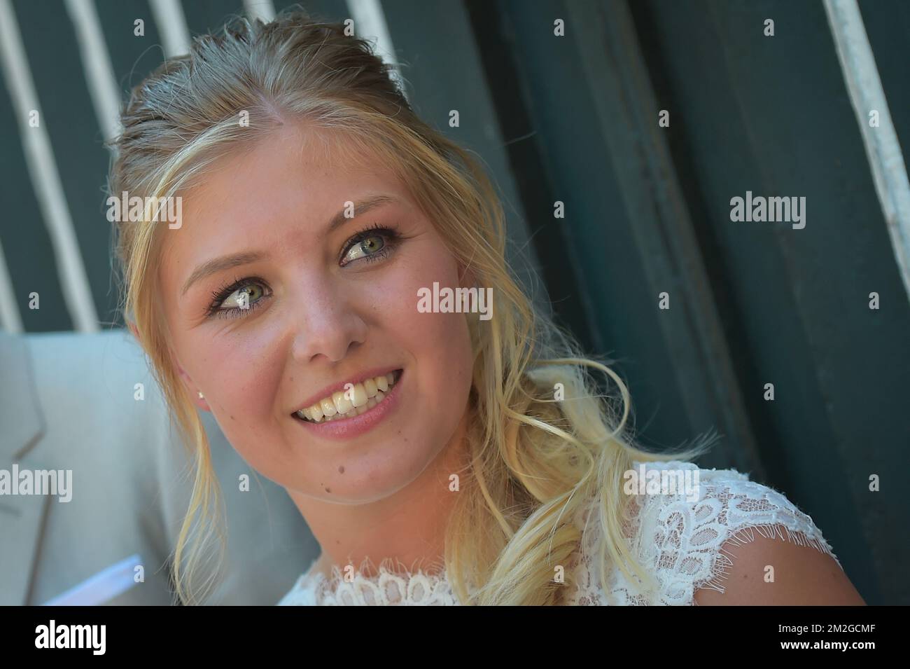 Sarah De Bie pictured during the wedding of cyclocross champion Wout ...