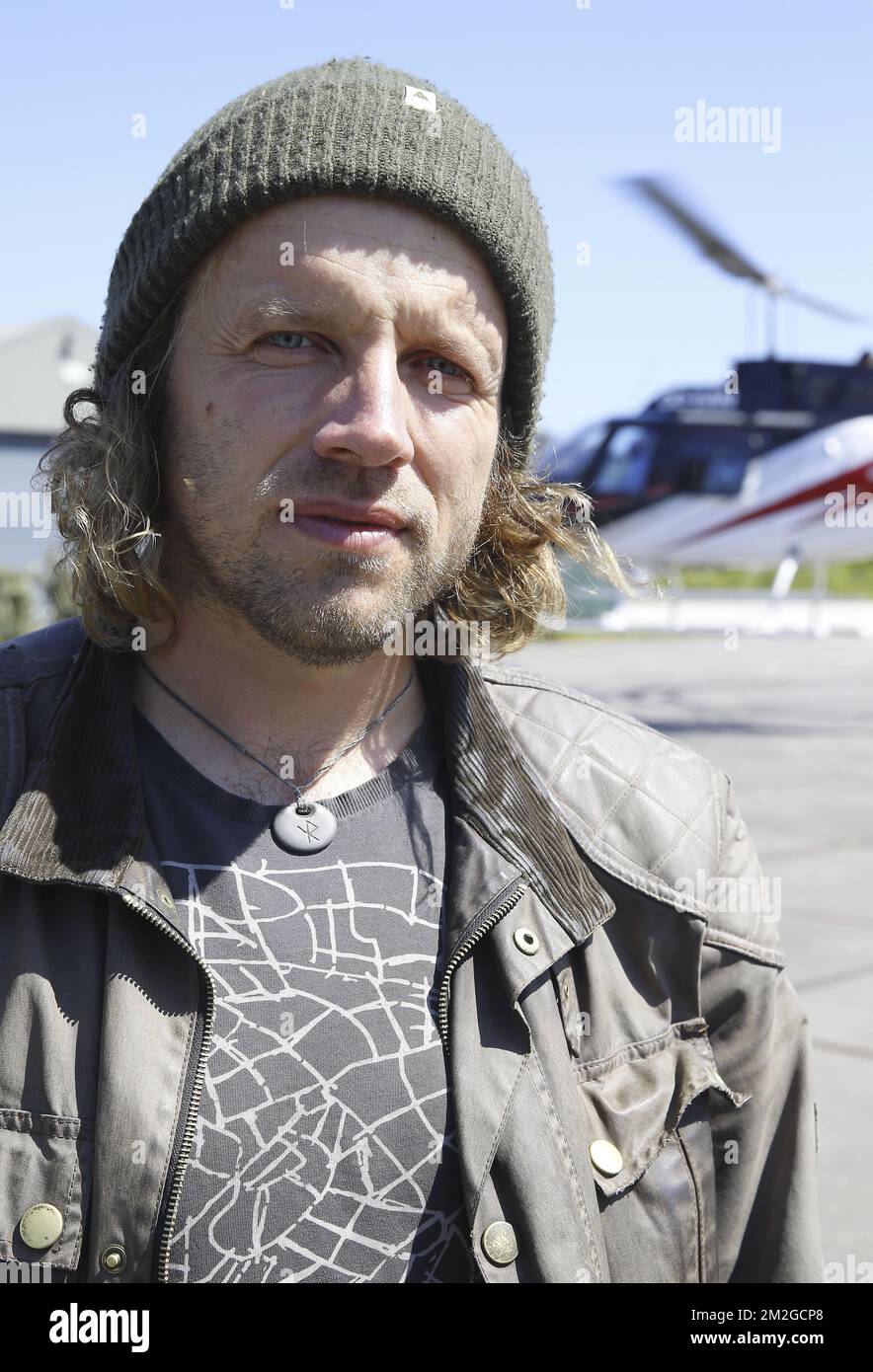 photographer Wim Tellier poses for the photographer during a press ...