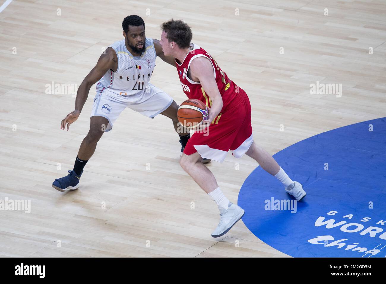 Belgium's Ordane Kanda-kanyinda pictured in action during basketball ...