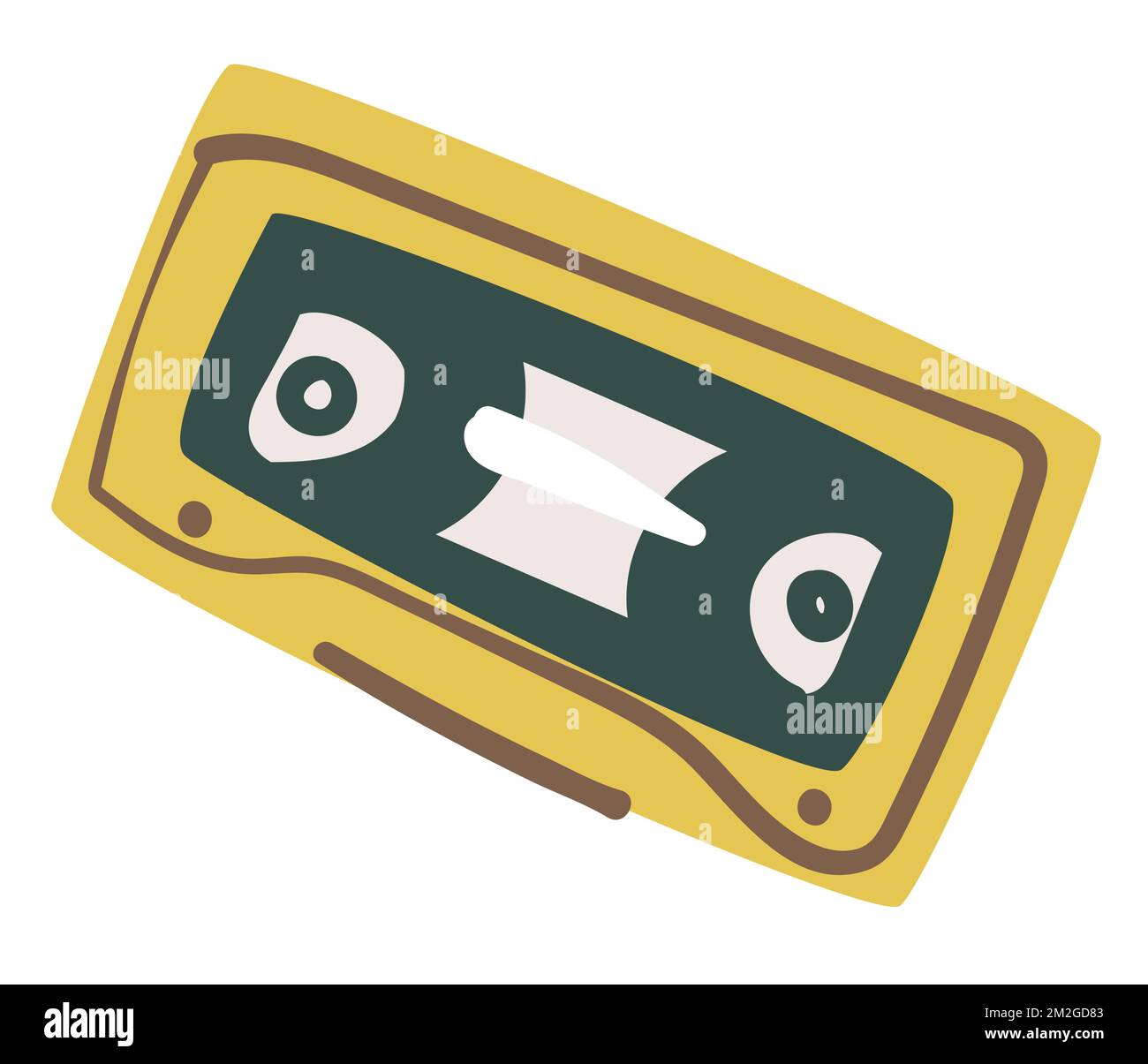 Old audio cassette, recording of 90s, music tape Stock Vector Image ...