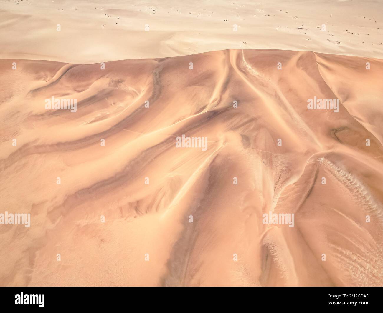 Namibia Desert. Aerial View Sand Dunes near Walvis Bay and Swakopmund ...
