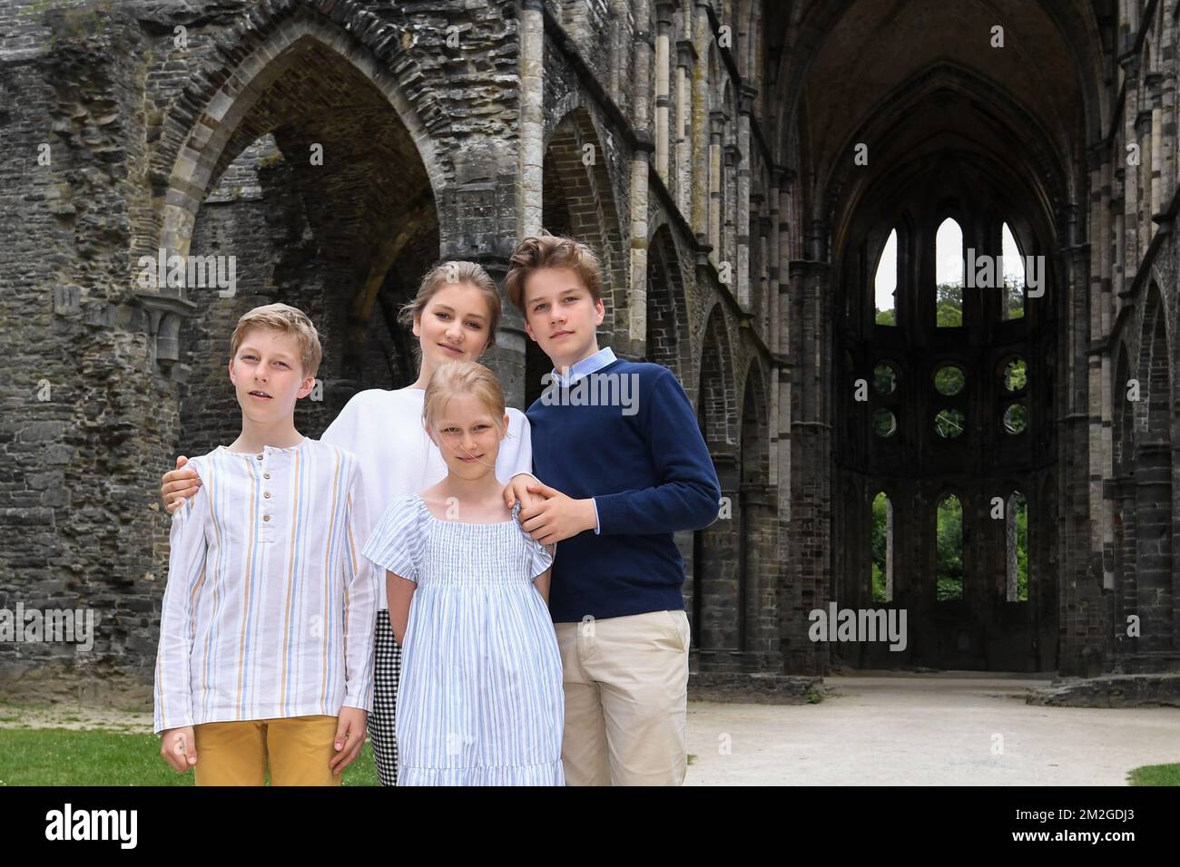 Prince Emmanuel, Crown Princess Elisabeth, Princess Eleonore and Prince ...