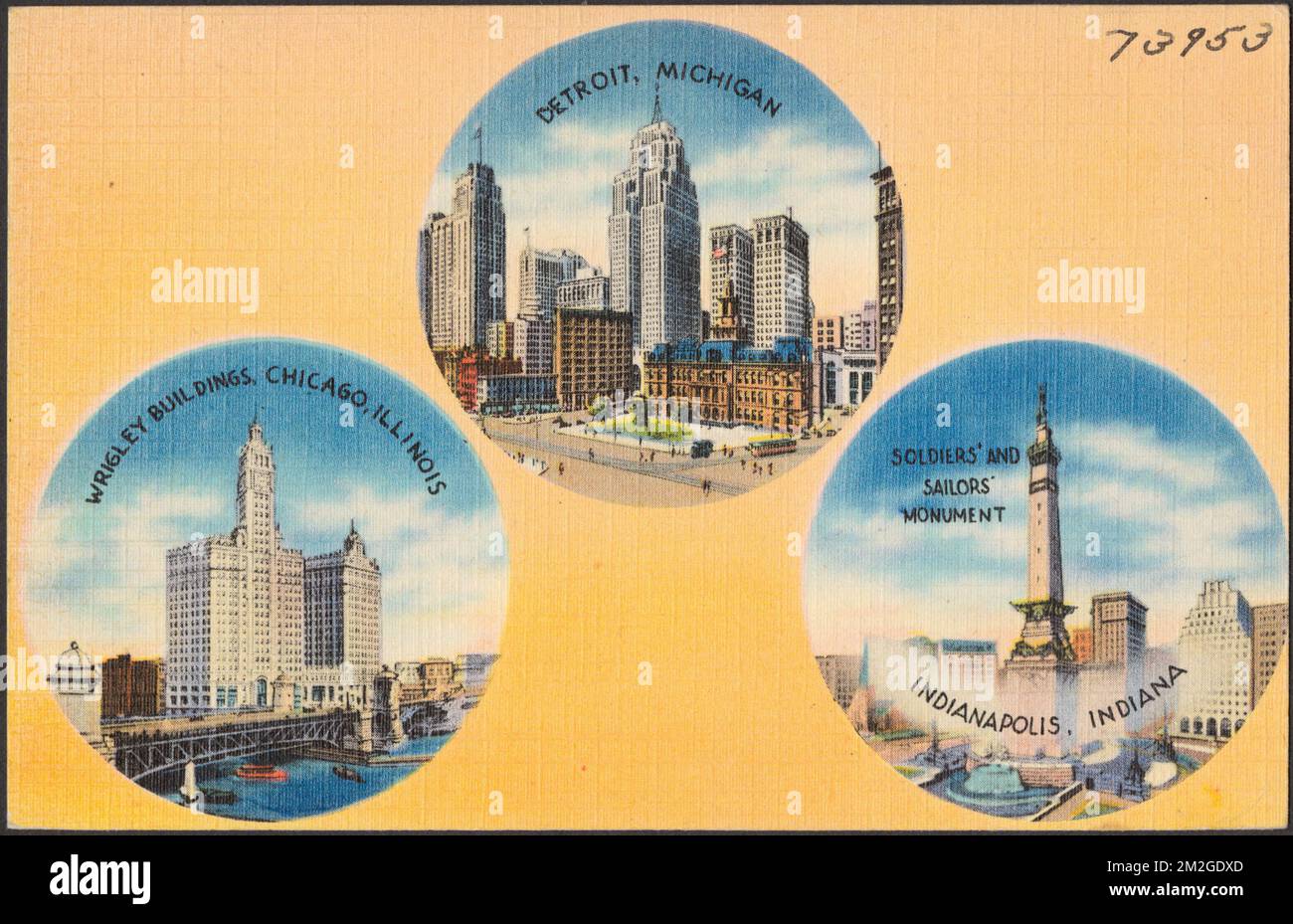 Detroit, Michigan. Wrigley Buildings, Chicago, Illinois. Soldiers' and ...