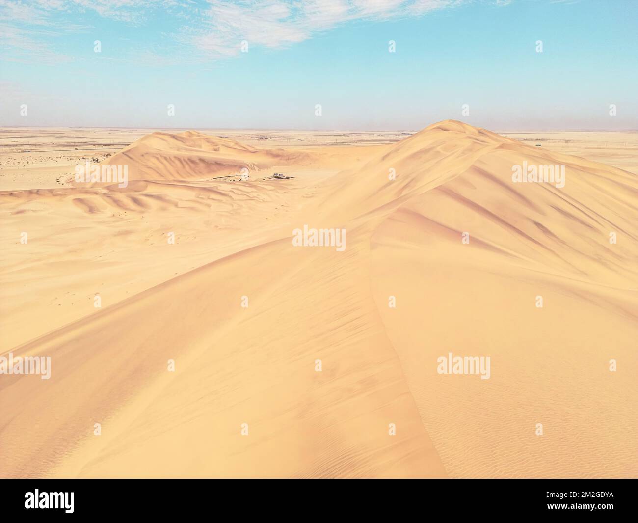 Namibia Desert. Aerial View Sand Dunes near Walvis Bay and Swakopmund ...