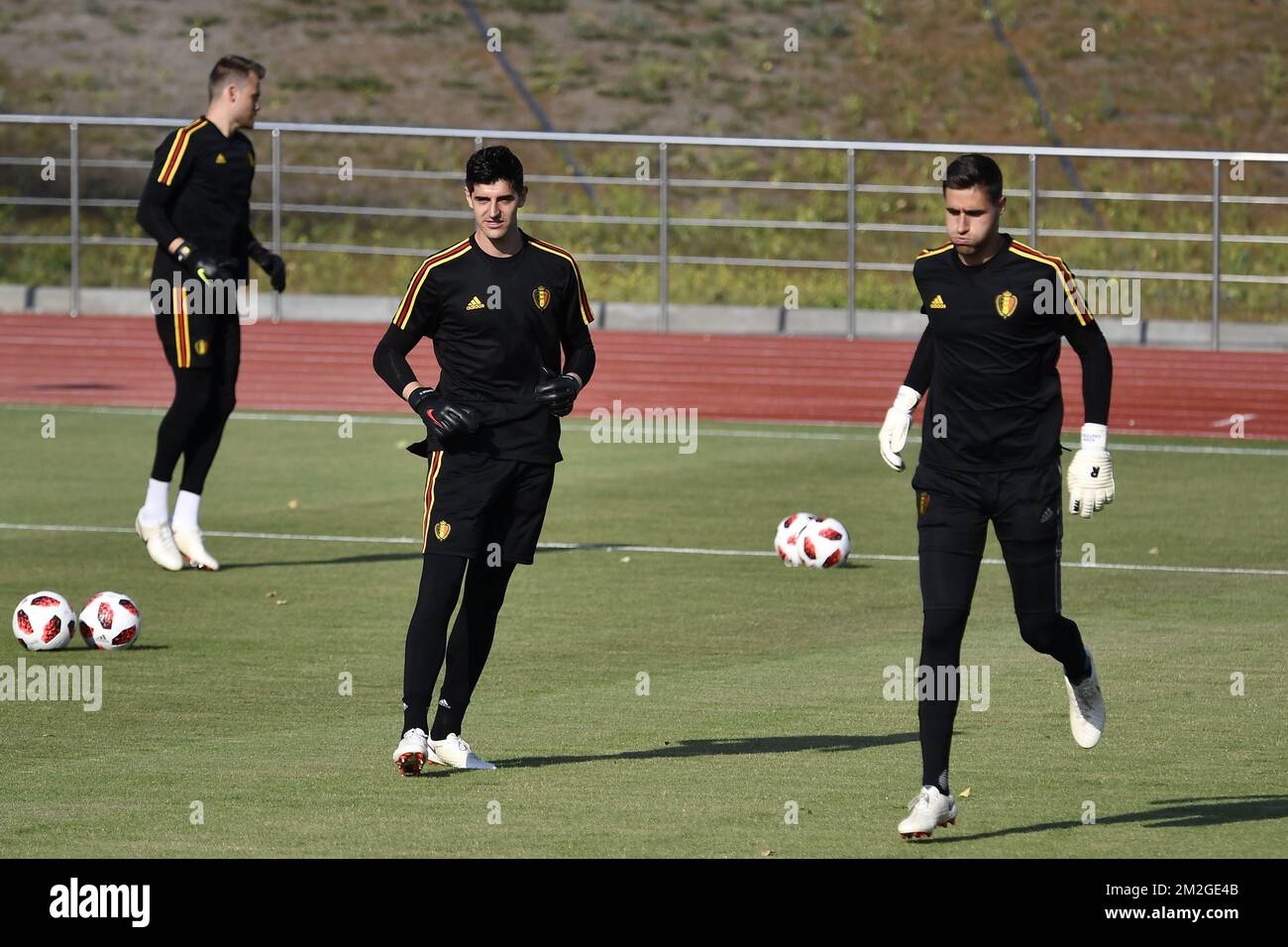 Belgium's goalkeeper Thibaut Courtois and Belgium's goalkeeper Koen ...