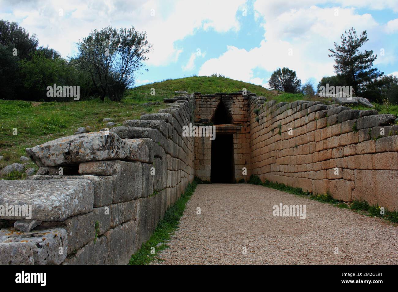Tholos tomb of Atreus or Agamemnon in the ancient Greek city Mycenae ...