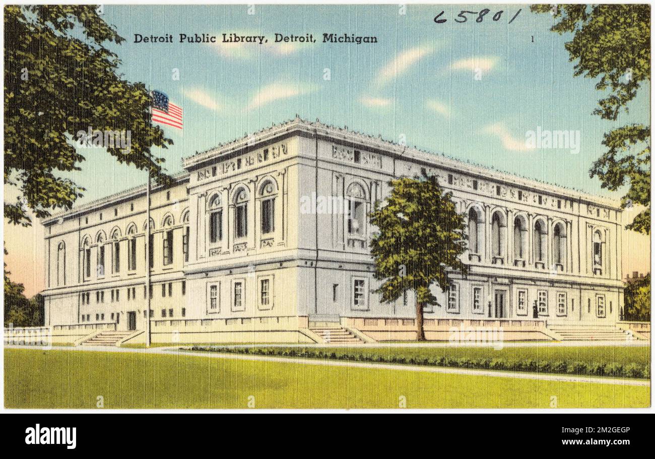 Detroit Public Library, Detroit, Michigan , Public libraries, Tichnor ...
