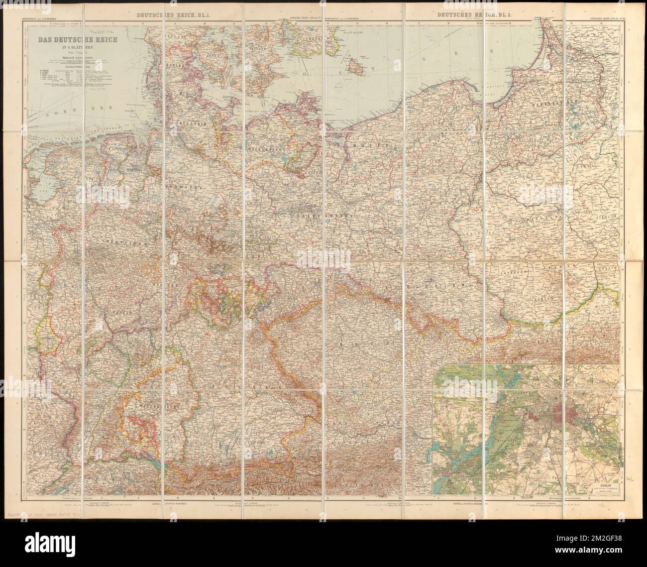 Das Deutsche Reich : in 4 Blättern , Germany, Maps Norman B. Leventhal ...