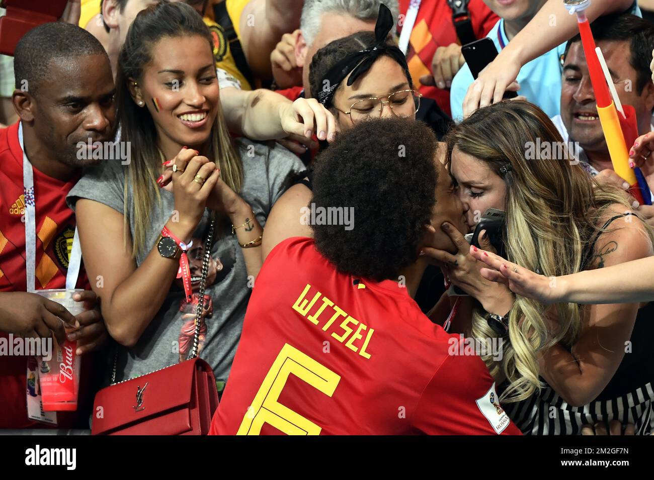 Belgium's Axel Witsel and Witsel's wife Rafaella Szabo celebrate after ...