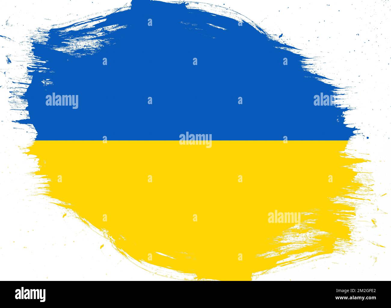 Ukraine flag on distressed grunge brush background Stock Photo - Alamy