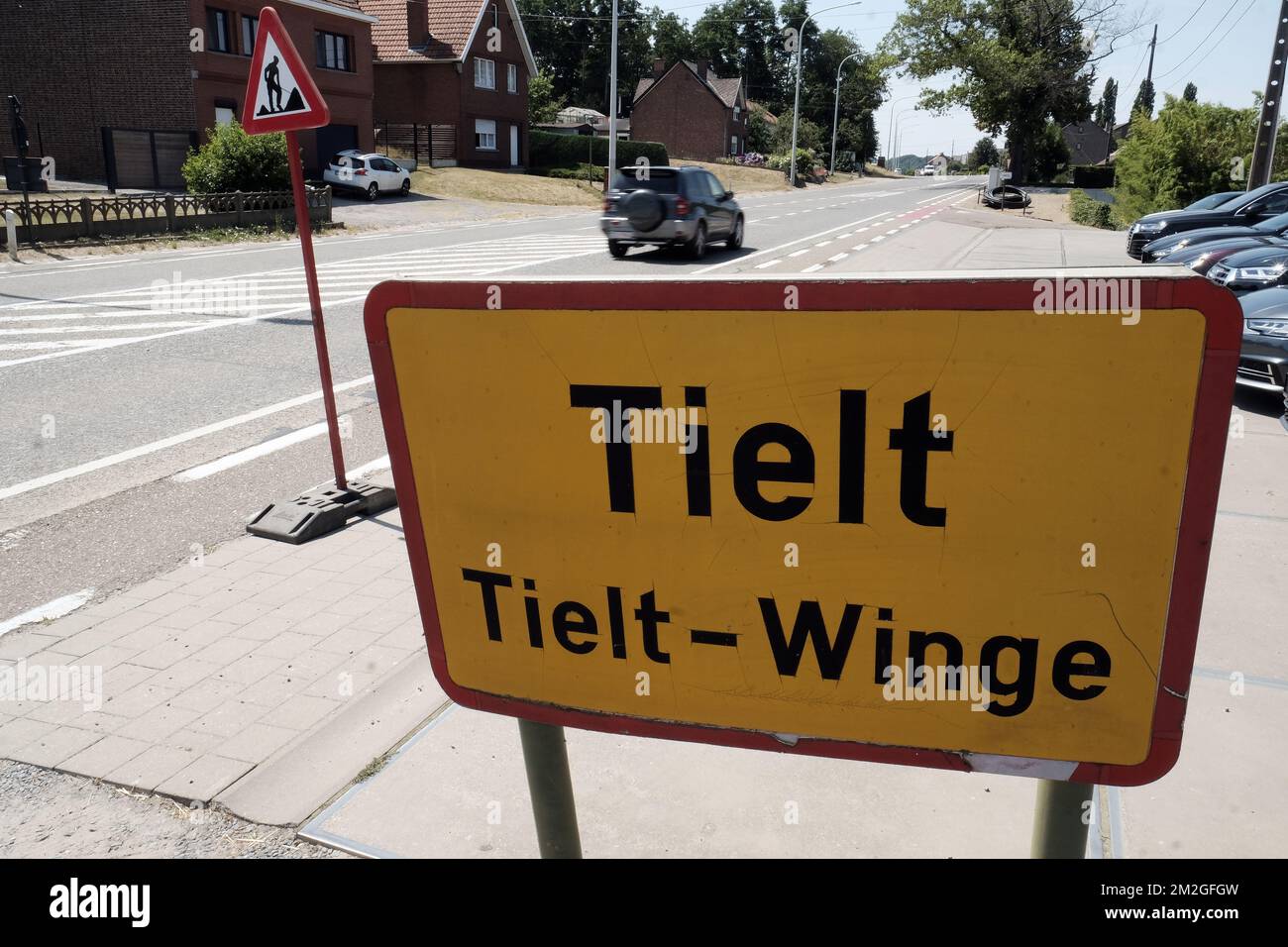 Illustration shows the name of the Tielt - Tielt-Winge municipality on ...