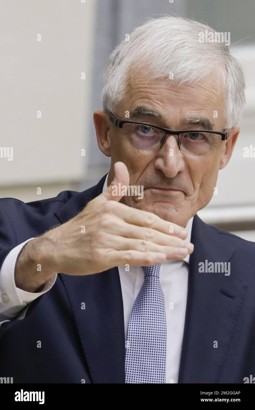 Flemish Minister-President Geert Bourgeois pictured during a plenary ...