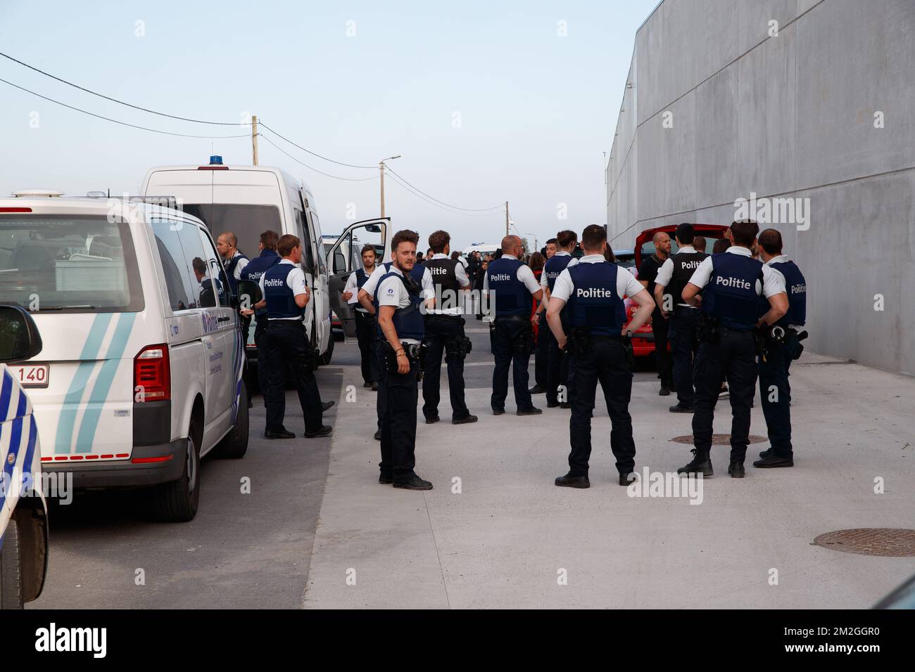 Illustration picture shows police at a protest action of mostly French ...