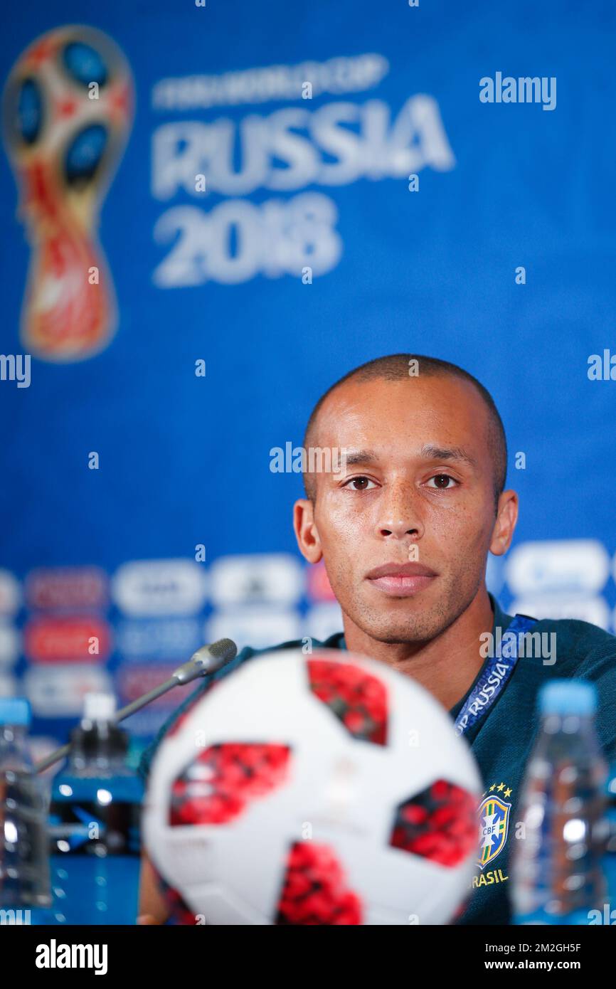 Brazil's Miranda pictured during a press conference of the Brazil ...