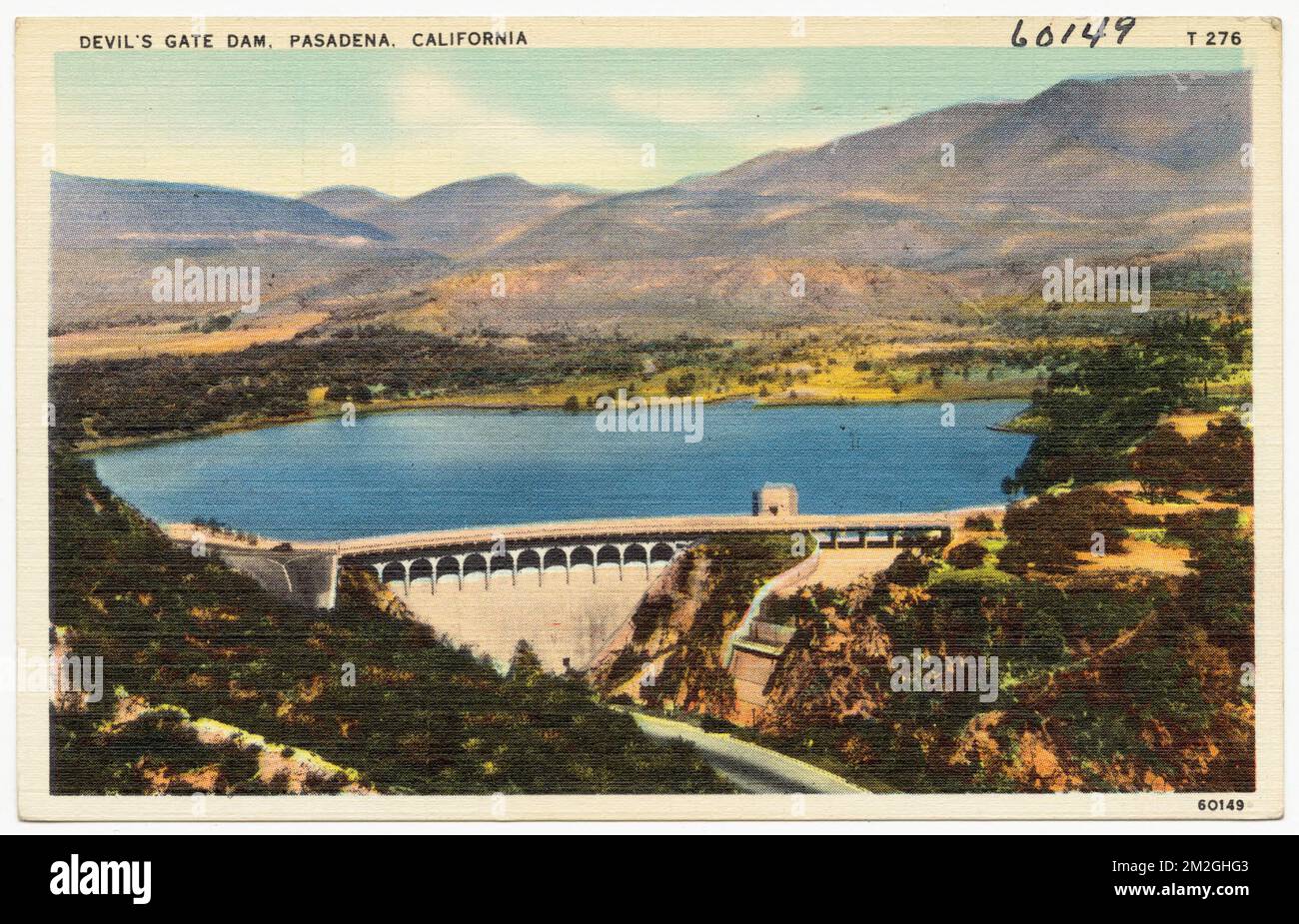 Devil's Gate Dam, Pasadena, California , Dams, Tichnor Brothers ...
