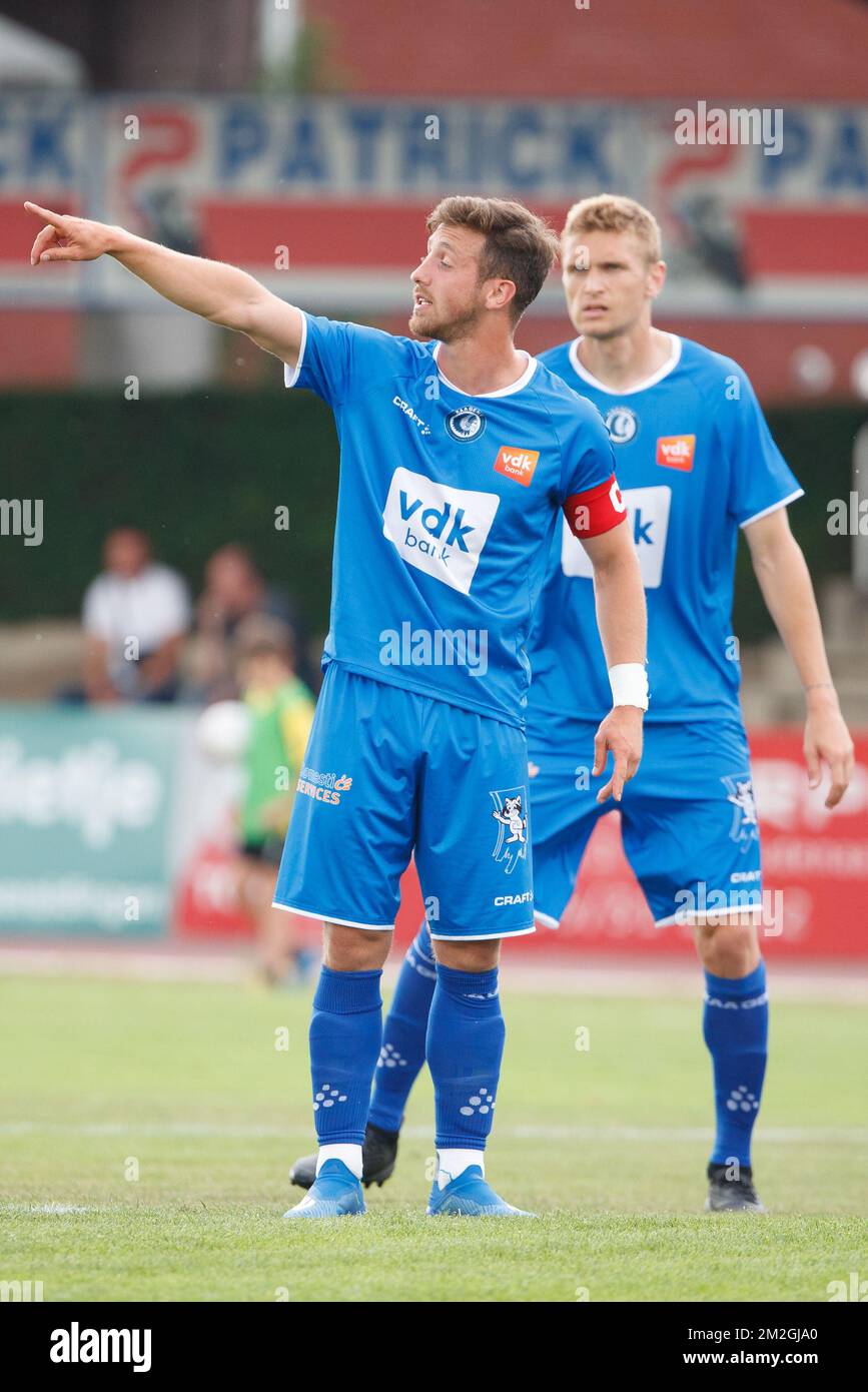 Gent's Brecht Dejaegere pictured during a friendly soccer game between ... Gent's Brecht Dejaegere pictured during a friendly soccer game between ...