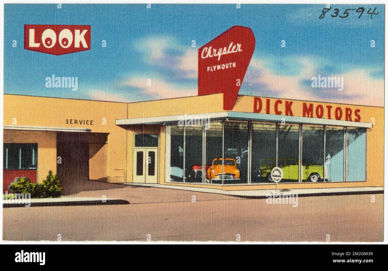 Dick Motors , Commercial facilities, Tichnor Brothers Collection ...
