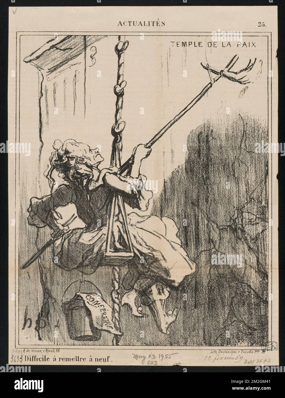 Difficile à remettre à neuf. Honoré Daumier (1808-1879). Lithographs ... Difficile à remettre à neuf. Honoré Daumier (1808-1879). Lithographs ...