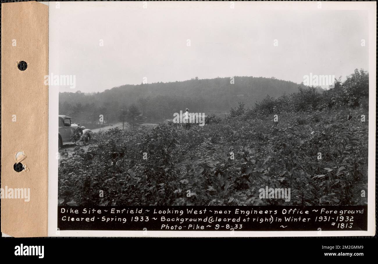 Dike site, looking west near Engineers Office, foreground cleared ...