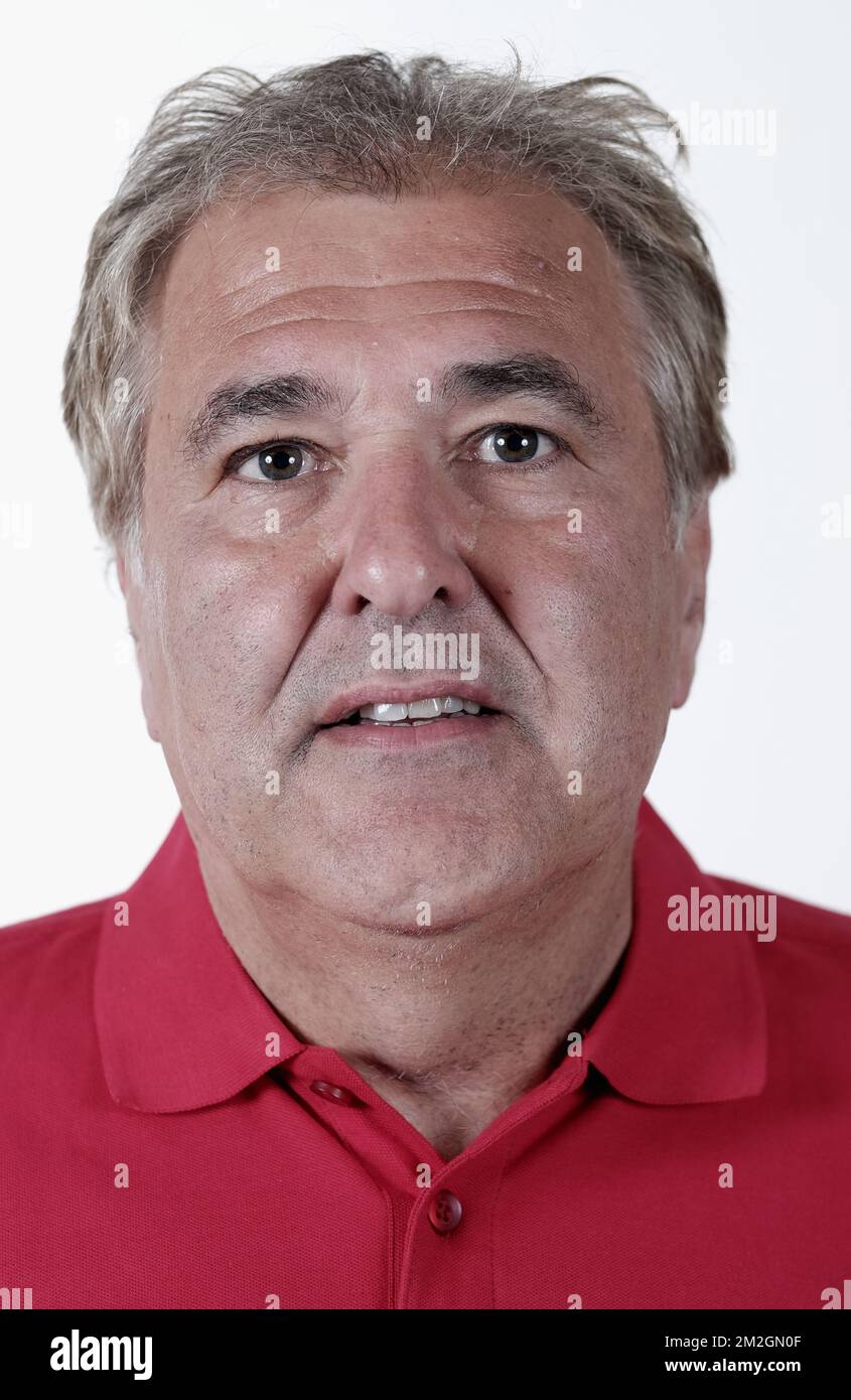 coach Emil Milanov poses for the photographer at the Belgian Athletics ...