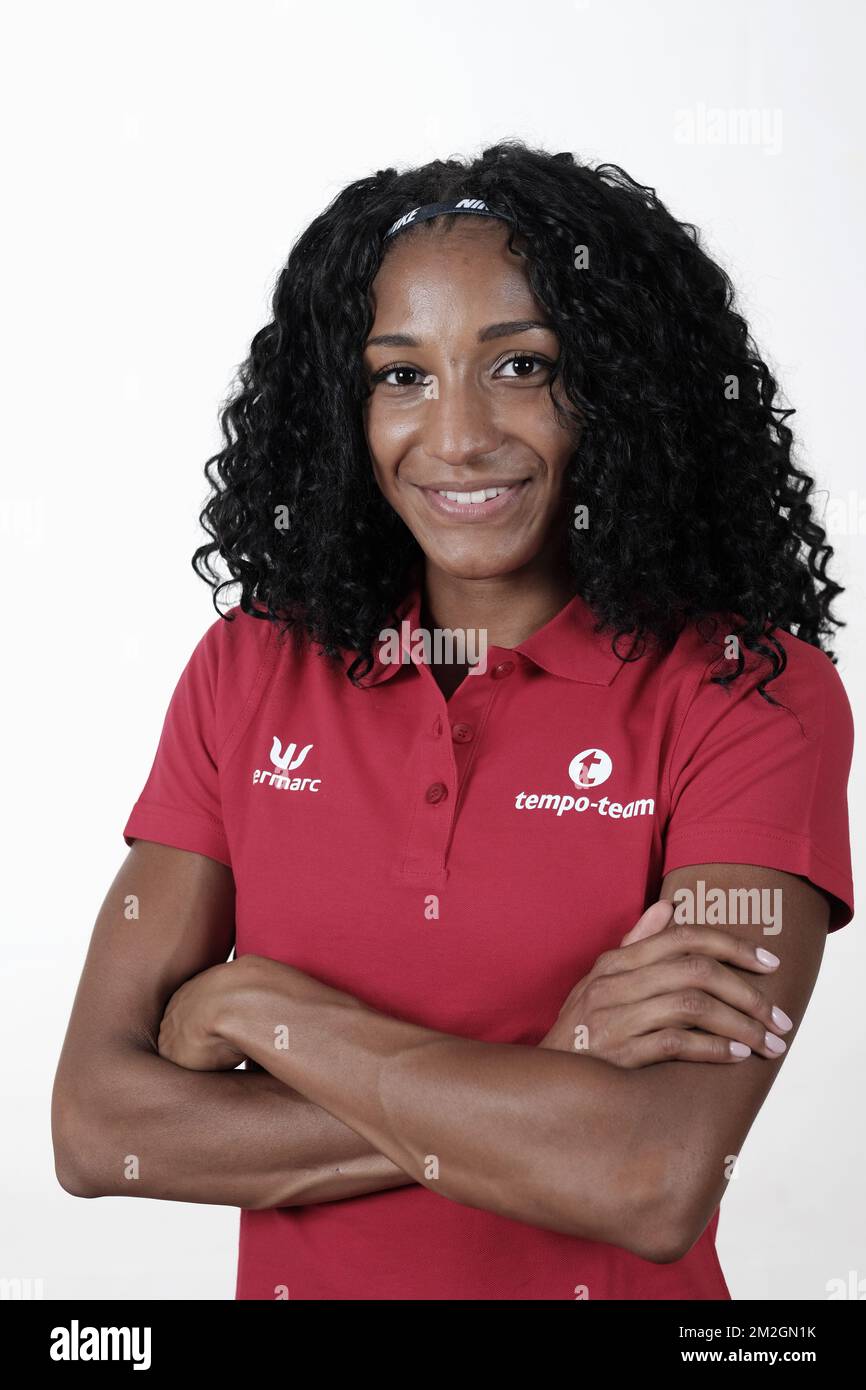 Belgian Nafissatou Nafi Thiam poses for the photographer at the Belgian ...