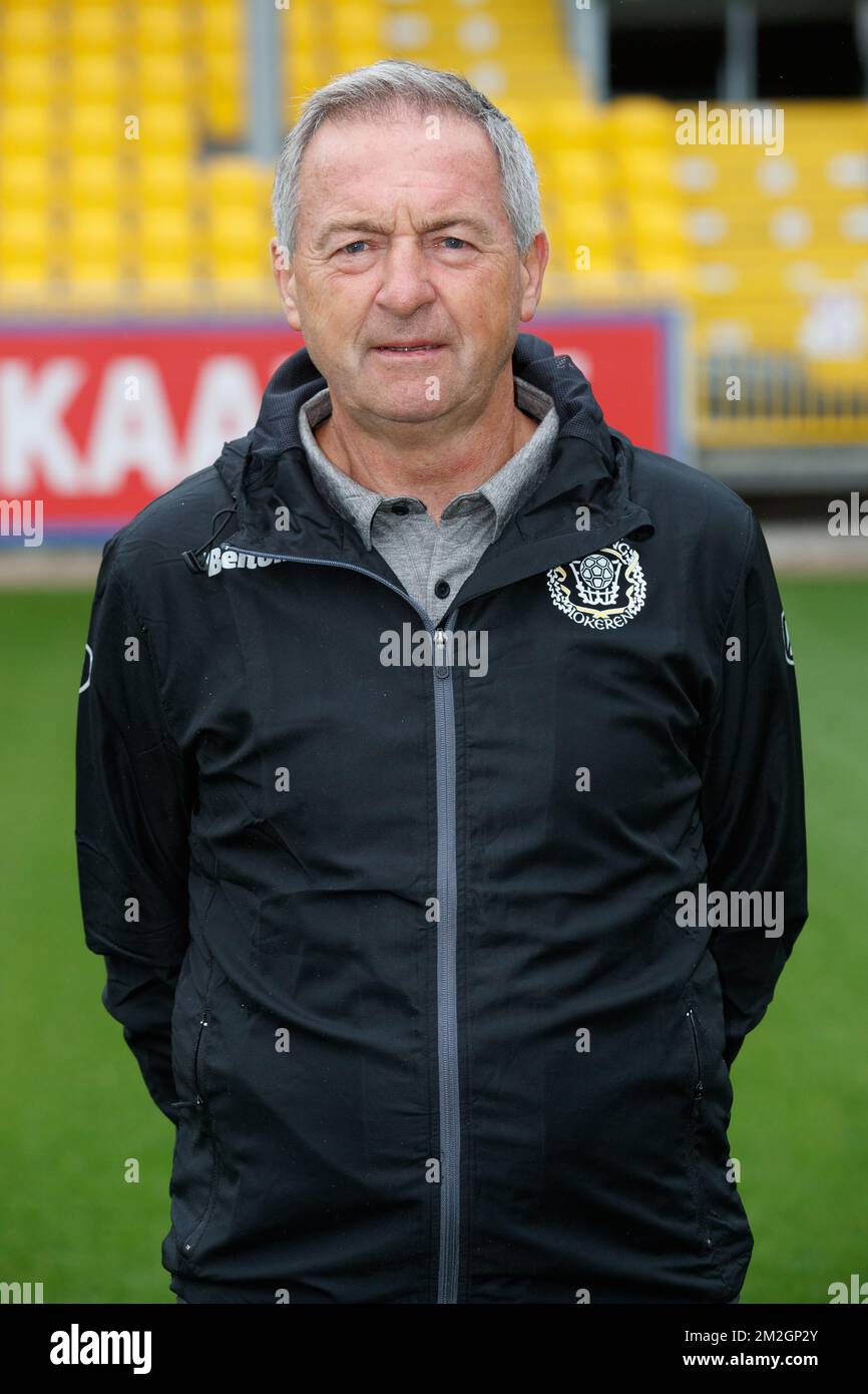 Lokeren's assistant Danny Veyt poses for photographer at the 2018-2019 ...