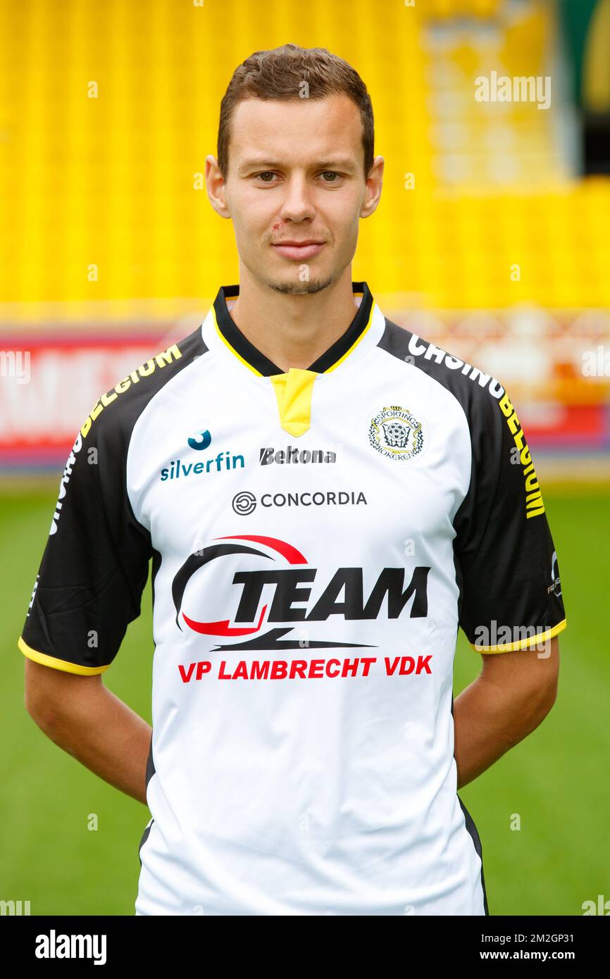 Lokeren's Julian Michel poses for photographer at the 2018-2019 season ...