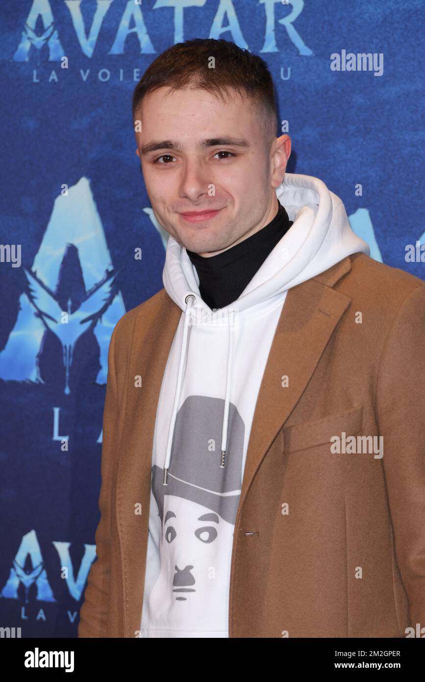 Paris, France on December 13, 2022. Samuel Texier attending the Avatar ...