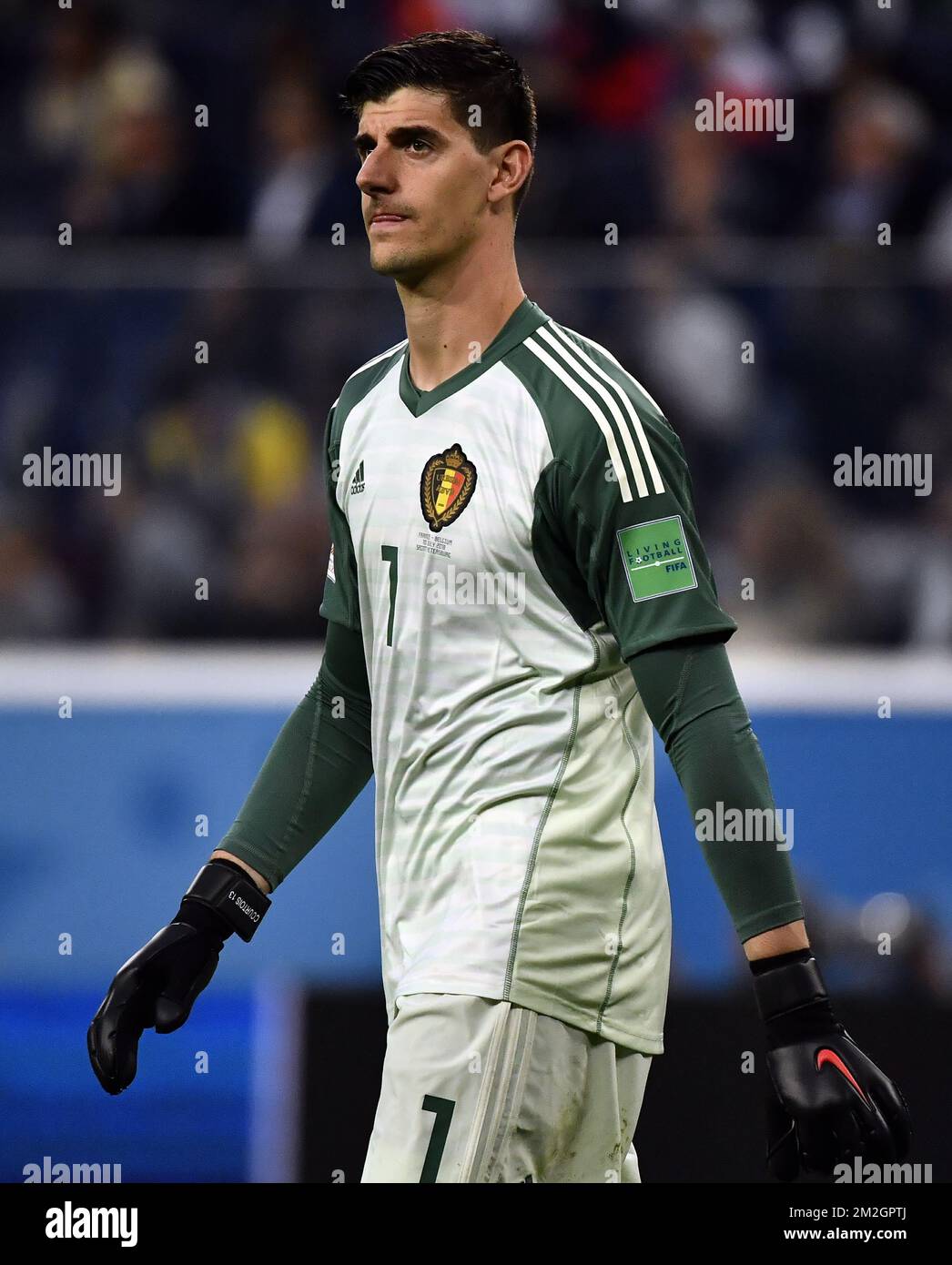 Belgium's goalkeeper Thibaut Courtois pictured during the semi final ...